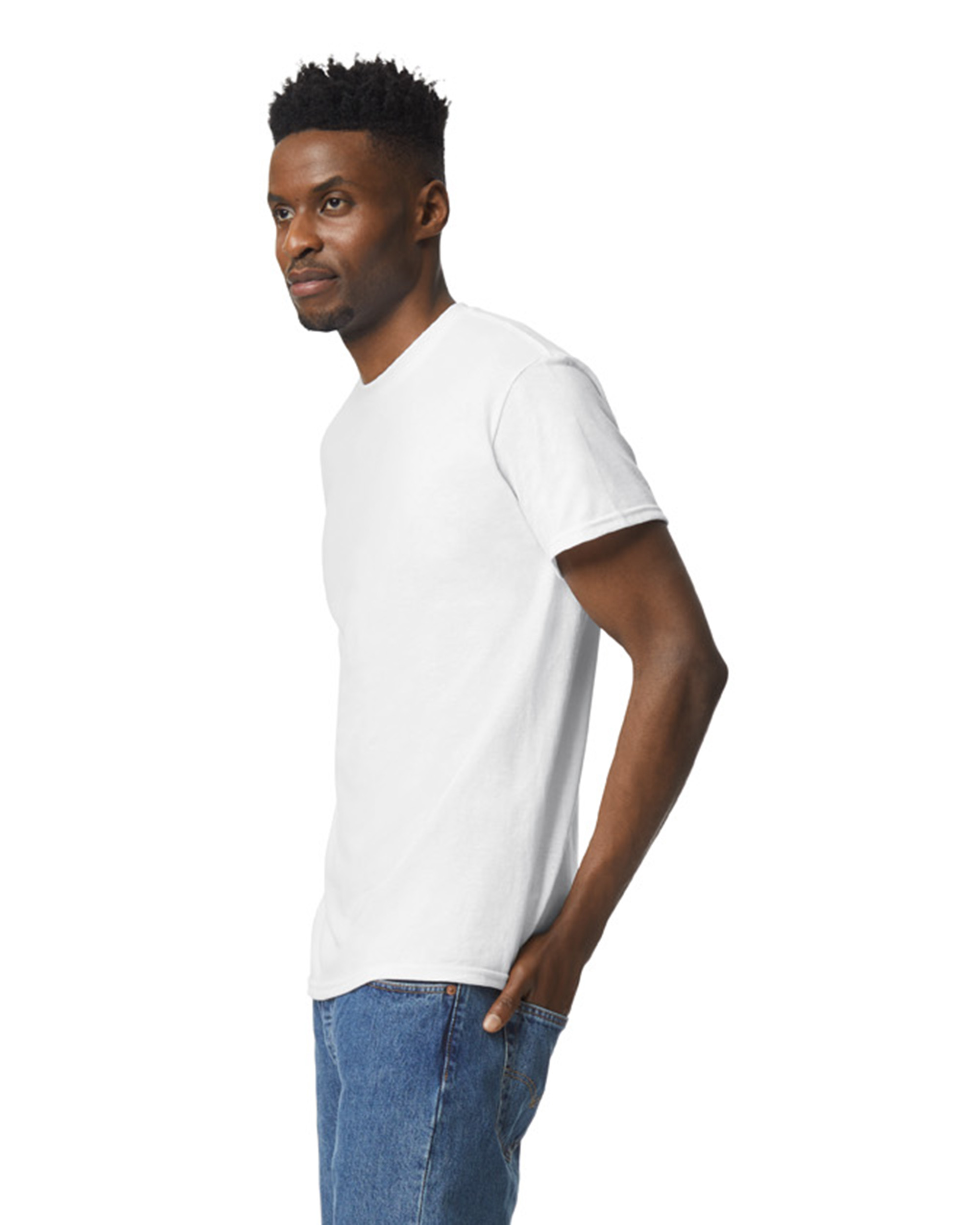 Gildan 8000 White Adult 5.5 Oz., 50/50 T Shirt | Jiffy Shirts