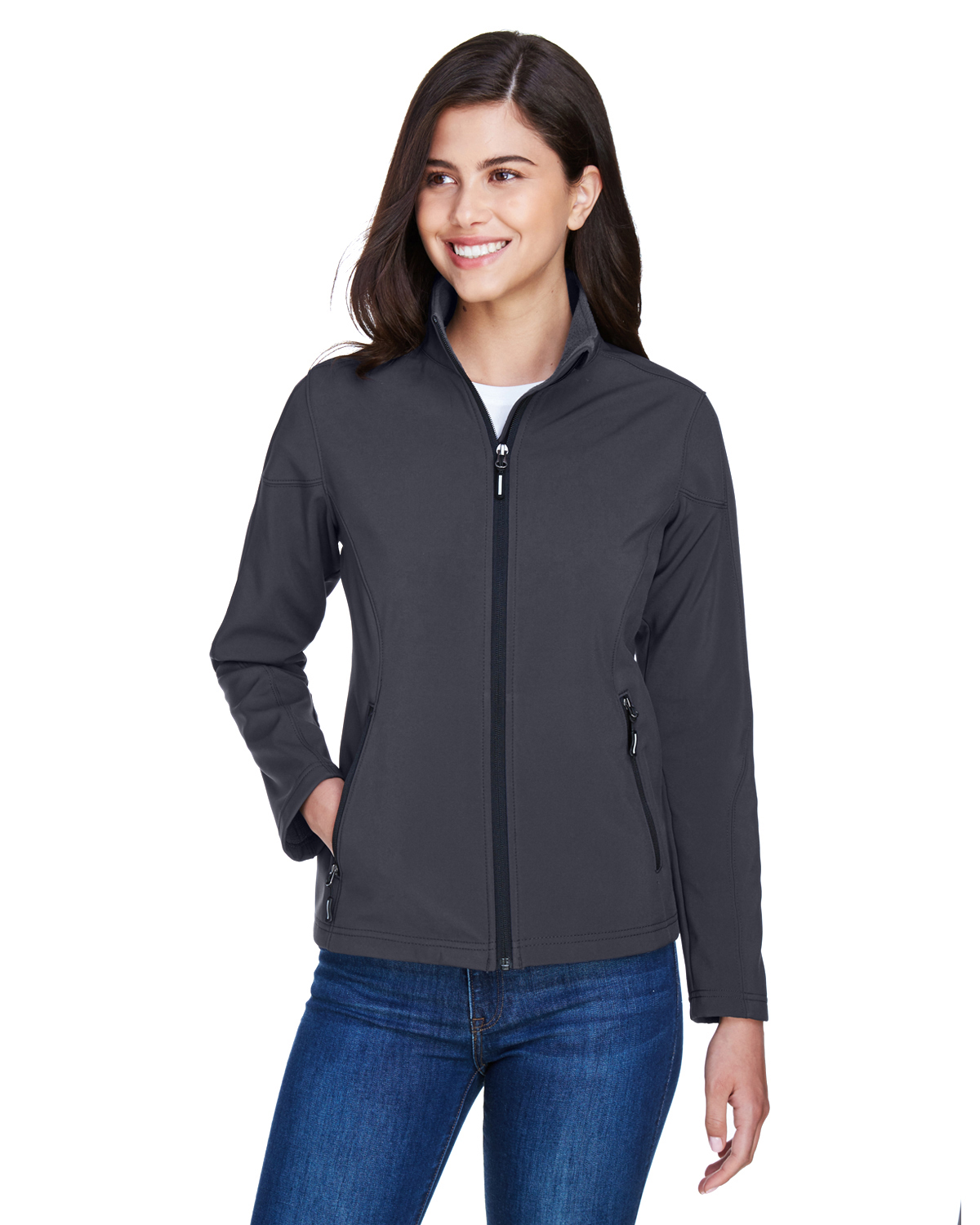 Core365 78184 Ladies' Cruise Two Layer Fleece Bonded Soft Shell Jacket ...