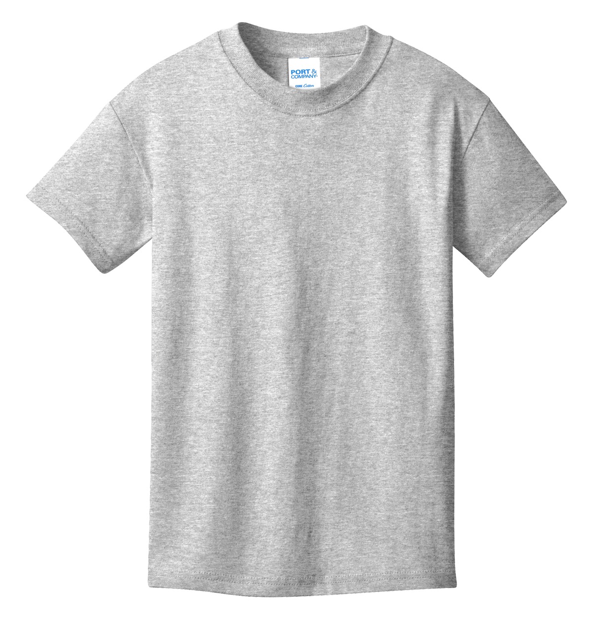 Port & Company PC54Y Ash Youth Core Cotton Tee | JiffyShirts