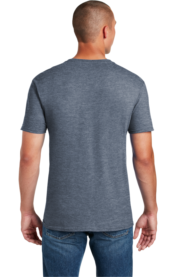 Gildan G640 Heather Indigo Adult Softstyle® 4 5 Oz T Shirt Jiffyshirts