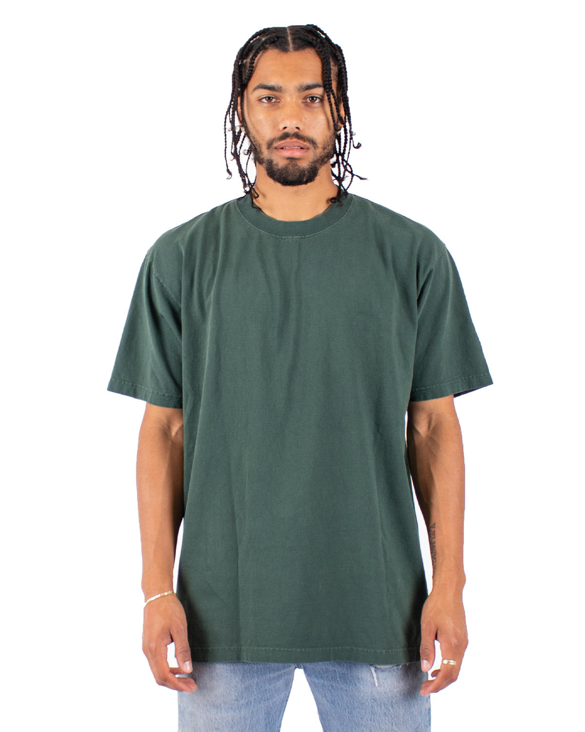 Shaka Wear SHGD Moss Garment-Dyed Crewneck T-Shirt | JiffyShirts